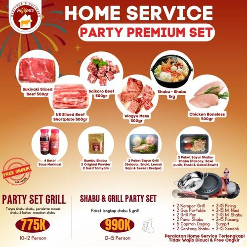 Jual HOME SERVICE PARTY SET SUKI & GRILL (SLICE BEEF SAIKORO WAGYU ...