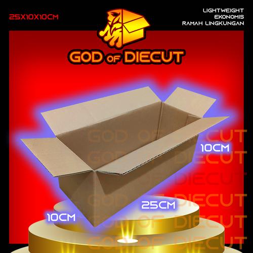 Jual 25x10x10 cm kardus box kotak karton packing barang polos baru ...