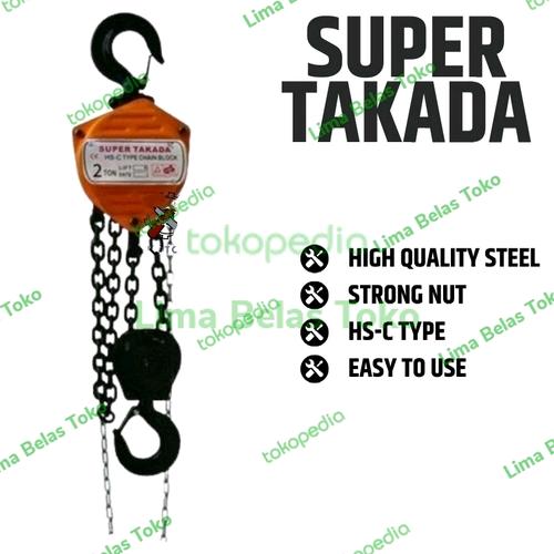 Jual Takel 1 ton x 3m / 5m / 10m chain Block super Takada high Quality ...