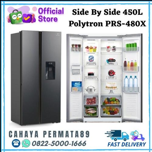 Promo Kulkas POLYTRON New Belleza PRS-480X Kulkas Side By Side 450L ...