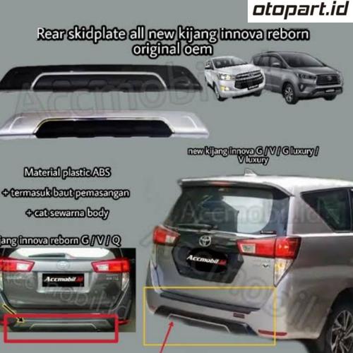 Jual rear skidplate bumper belakang kijang innova reborn - silver ...