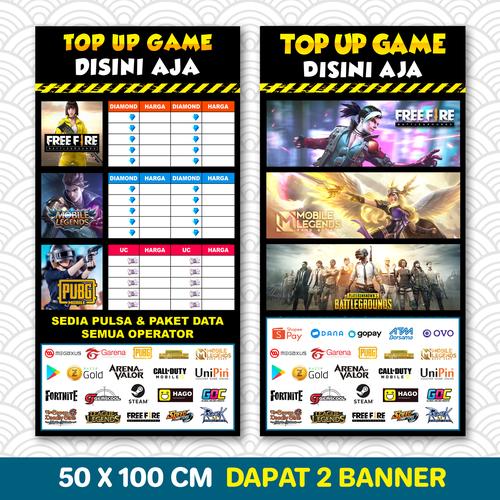 Jual SPANDUK BANNER KONTER GAME BLACK UKURAN 50 X 100 CM TERMURAH ...