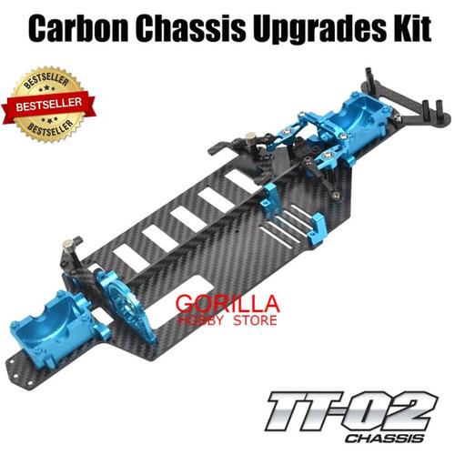 Jual carbon chassis TAMIYA TT-02 XV TAMIYA TT02 upgrade chassis KIT ...