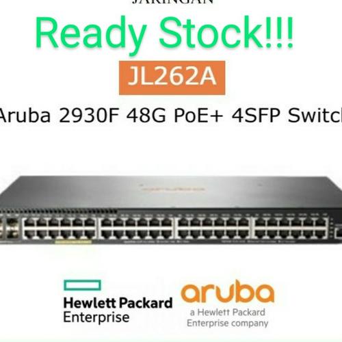 Jual Switch HPE Aruba JL262A 2930F 48G POE+ 4SFP L3 Managed Ready Stock ...