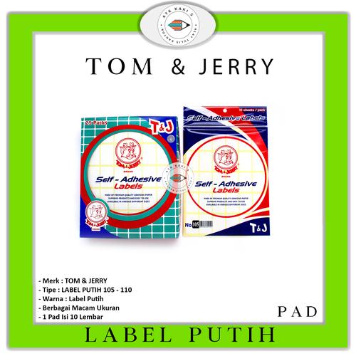 Jual Tom n Jerry Label Putih 105 - 106 - 107 - 108 - 109 - 110 [ 1 PAD ...