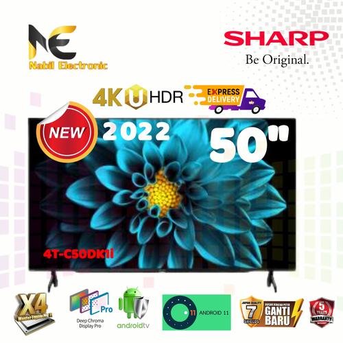 Jual SHARP 4T-C50DK1I ANDROID TV 50 INCH UHD 4K HDR NEW 2022 - Kota ...