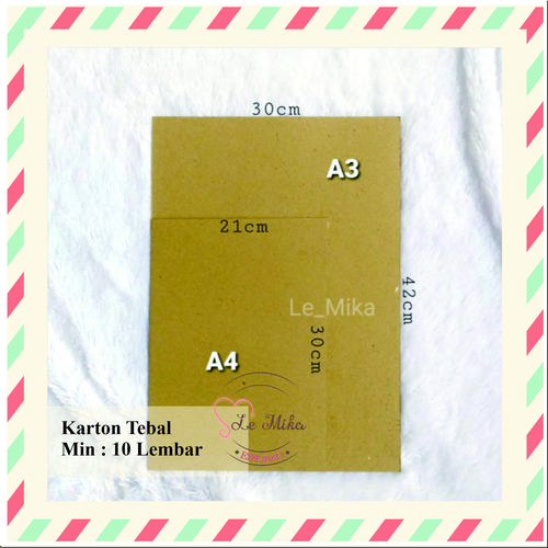Jual Karton tebal 30 / yellow board ukuran A4 - Kota Surabaya - Le_Mika ...