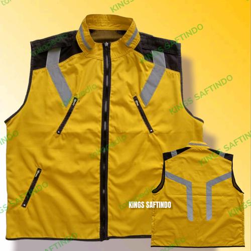 Jual SAFETY VEST KOMBINASI KUNING HITAM / ROMPI KERJA SAFETY - M ...