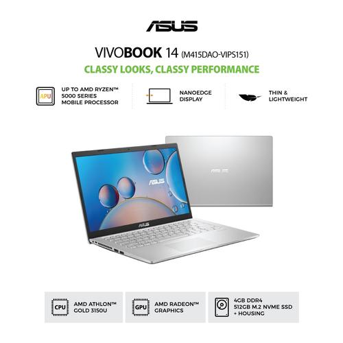 Promo LAPTOP ASUS M415DAO - ATHLON GOLD 3150U 8GB 512GB SSD WIN11 + OHS ...