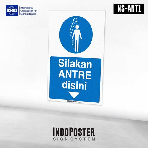 Jual Stiker Safety Sign K3 ISO Silakan Antre Disini - L - Kab. Bandung ...