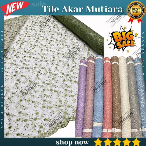 Jual Kain Brokat Tile Akar Mutiara. Kebaya Brukat gliter Meteran ...