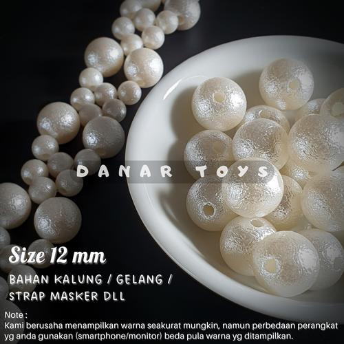 Jual MOTE / MERONCE / BEADS / MOTE PUTIH MUTIARA BULAT TEXTURE 12MM - Jakarta Barat - Danar Toys ...