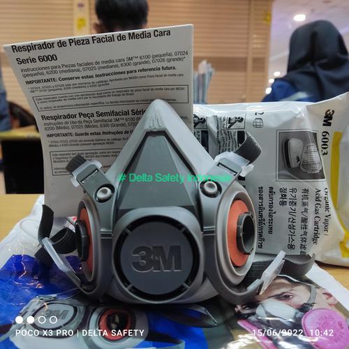Jual Masker Respirator 3m 6200 set Cartridge 6003 Original Half face ...
