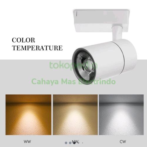 Jual Lampu track spotlight led sorot 15W - 30W rell COB 6500K 3000K ...