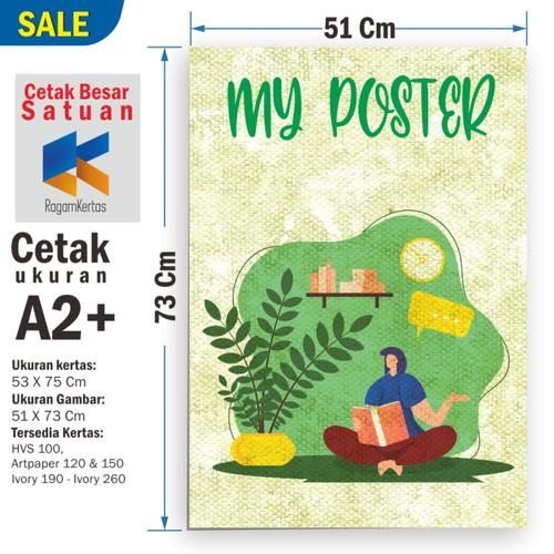 Jual (A2+) CETAK POSTER A2 - A2+ | DESAIN BEBAS kertas Ringan - HVS ...