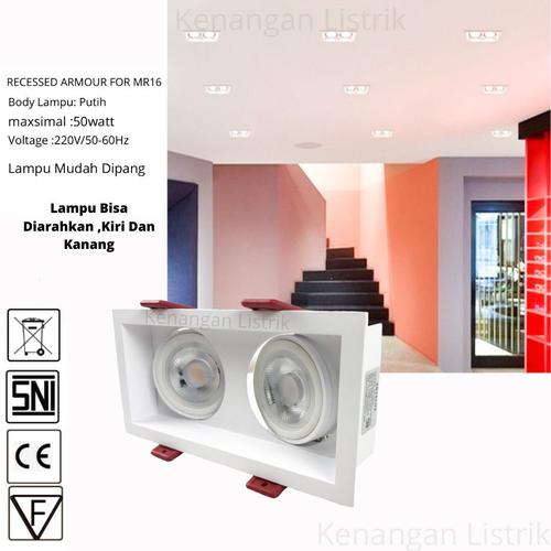 Jual Downlight inbow kotak/ down light kotak/ Lampu downlight LED/MR16 ...