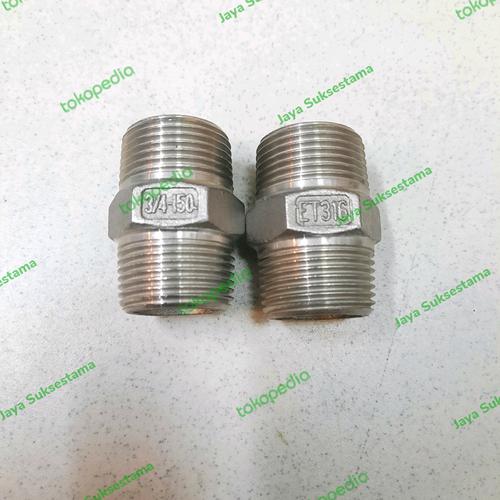 Jual Double Naple 1/2" Inch Stainless / Double Nepel SS316 - Jakarta ...