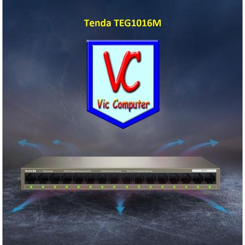 Jual Tenda TEG1016M 16-Port Gigabit Ethernet Metal Switch - Kota Medan ...