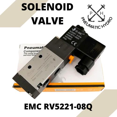Jual Selenoid valve pneumatic 5/2way single EMC RV5221-08Q - DC24 ...
