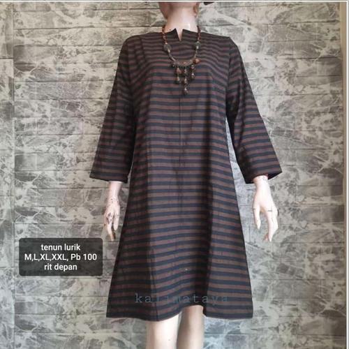Jual dress tenun lurik tukik modern kintan batik kalimataya - Biasa, S ...