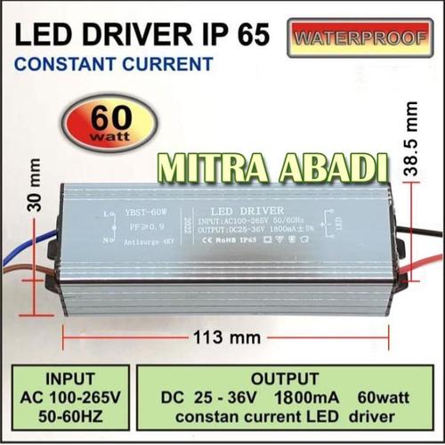 Jual LED Driver 60 Watt 1800 mA Casing Besi WATERPROOF - Jakarta Barat - Mitra Abadi Official ...