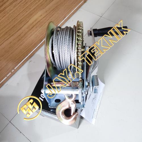 Jual Katrol kerekan manual 1 Ton Sling 10 Meter GEAR WINCH Hand winch ...