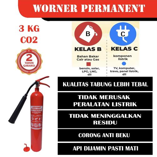 Jual APAR WORNER PERMANENT CO2 2-3-5-6-7kg /TABUNG PEMADAM/PEMADAM API ...