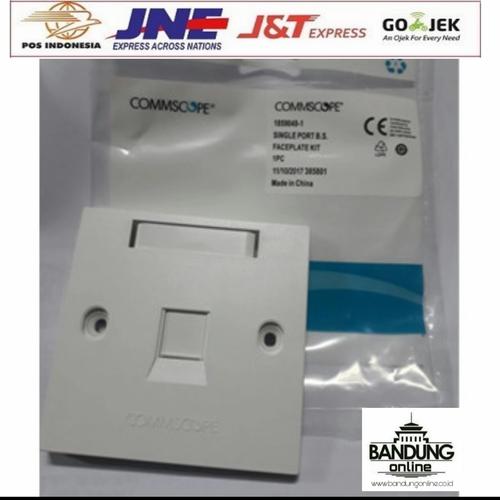 Jual Faceplate AMP Commscope 1 Hole 2 Hole Face Plate RJ45 Modular - 1 ...