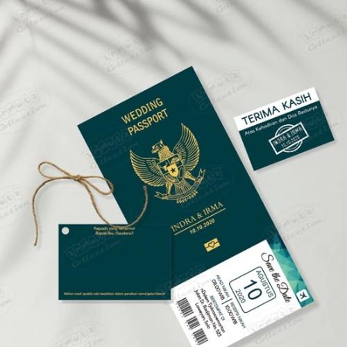 Jual Undangan Paspor Passport Boarding Pass Pernikahan Ulang Tahun ...