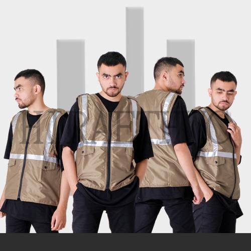 Jual Rompi Safety Coklat Rompi Proyek Rompi Parkir Rompi Motor Khaki ...