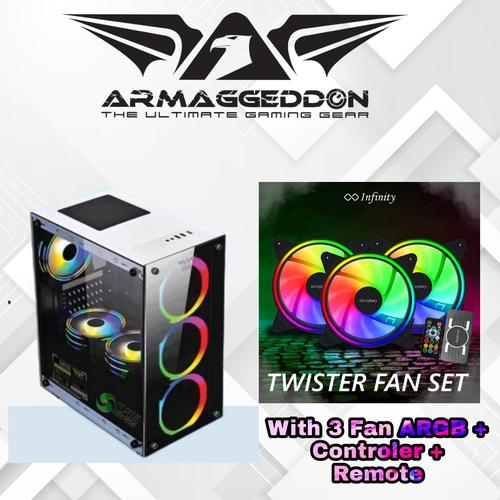 Jual NIMITZ TR1100 With 3 Fan Ring Blue Casing PC Gaming Armaggeddon NO ...