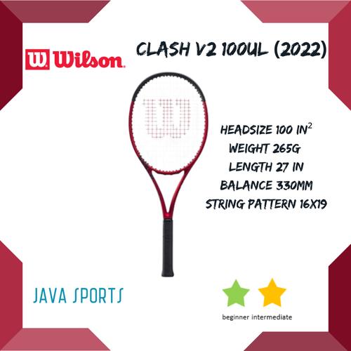 Jual Raket Tenis Wilson Clash V2 100UL 100L Tennis Racket - CLASH 100L ...