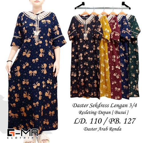 Jual Daster Kekinian - Daster Busui - Daster Zemma Motif Full - Dress ...