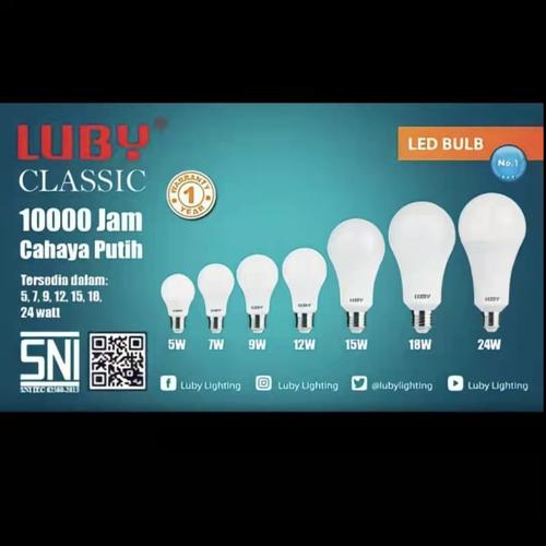 Jual Lampu Bohlam LED LUBY Classic 5W, 7W, 9W, 12W, 15W, 18W dan 24W - 24 Watt - Jakarta Barat ...