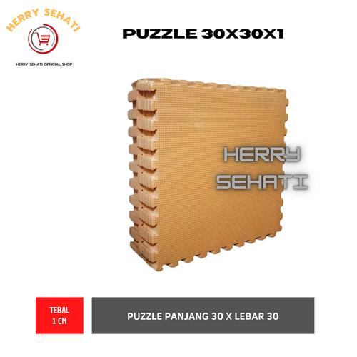 Jual ALAS LANTAI PUZZLE MATRAS TIKAR KARPET 30X30X1CM COKLAT MUDA ...