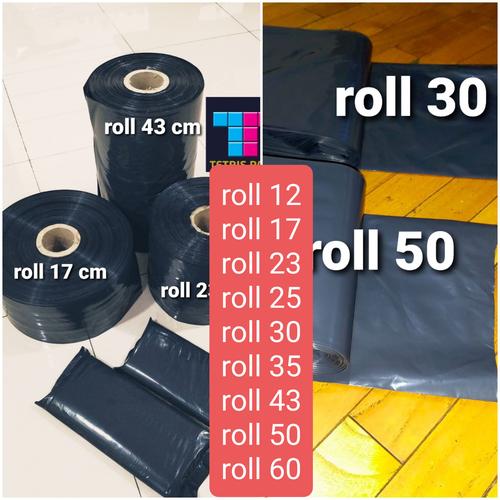 Jual plastik packing roll hitam kwalitas super - 43 cm - Jakarta Barat ...