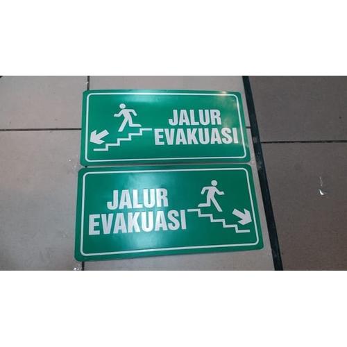 Jual AKRILIK JALUR EVAKUASI TANGGA KIRI KANAN 30X10CM - TURUN KIRI ...
