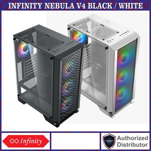 Jual Case Infinity Nebula V4 No Fan ATX Casing GAMING TEMPERED GLASS ...