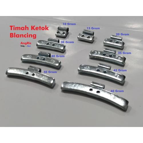 Jual 100 Buah Timah Balance Jepit / Ketok 25 Gram Balancing Getok Mobil ...