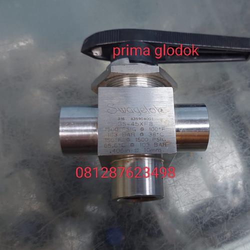Jual 3way ball valve swagelok ss-45XF8/3way ball Valve swagelok 1/2 ...