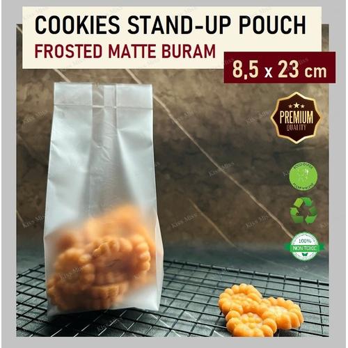 Jual 8,5x23 - FROSTED POLOS - COOKIES STANDING POUCH - BURAM - kemasan ...