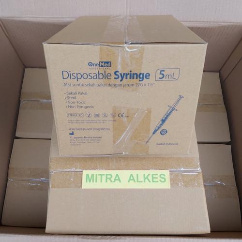 Jual Syringe 5 cc OneMed. Siringe 5cc One Med. 5 ml OM. OneMed 5cc/ml ...