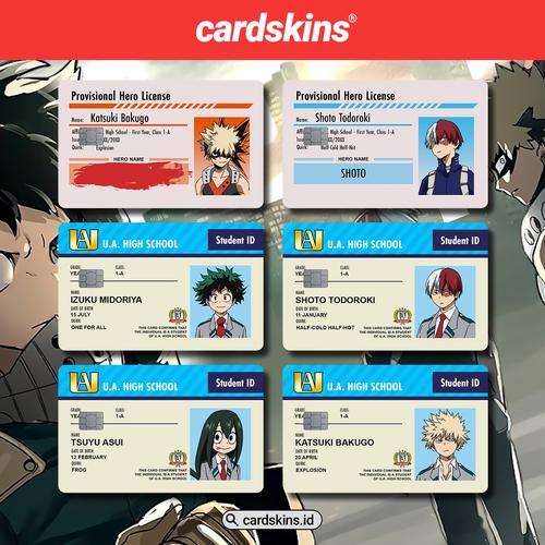 Jual MY HERO ACADEMIA BNH STUDENT ID | Skin/Sticker Kartu ATM - Bakugo ...