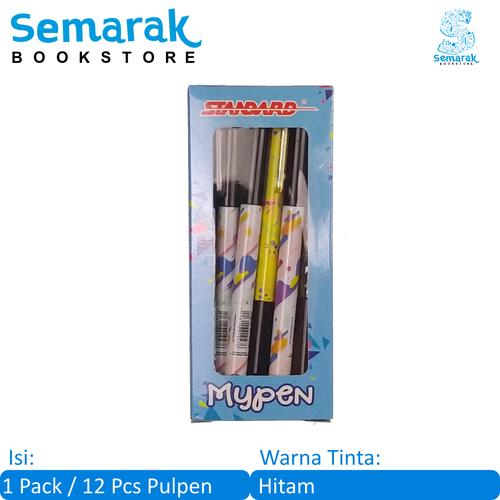 Jual Standard Mypen Fun In Color Gel Pen Pena Jel Lancip 0.5 Hitam [1 ...