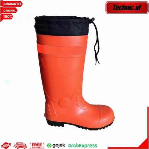 Jual Sepatu Boot Pvc Krisbow Dengan Reflektor XL Oranye Sepatu Boot ...