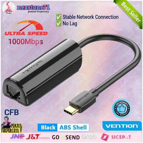 Jual Usb Type C to LAN RJ45 Gigabit Ethernet Network - CFA 100Mbps ...