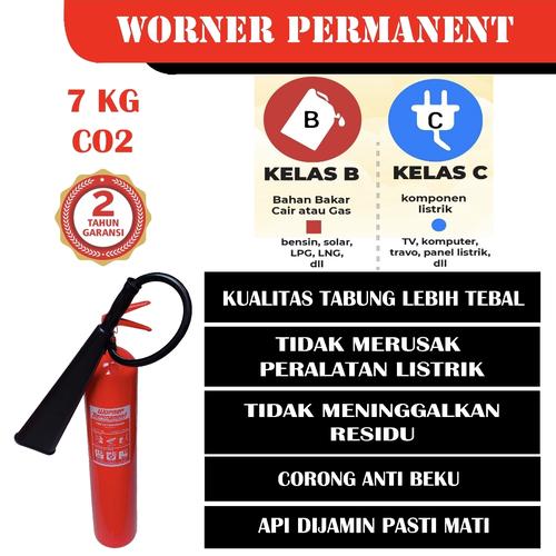 Jual APAR WORNER PERMANENT CO2 2-3-5-6-7kg /TABUNG PEMADAM/PEMADAM API ...