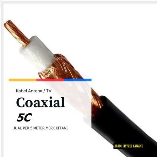 Jual Kabel Antena (Kabel TV) Coaxial RG6 5C-2V KITANI Meteran 5M - Kab. Malang - Abadi Listrik ...