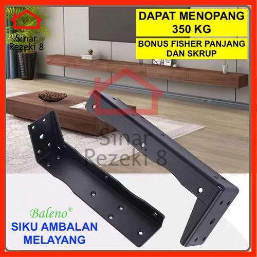 Jual Siku Ambalan Melayang 350 KG Bracket Dinding Penyangga Floating ...