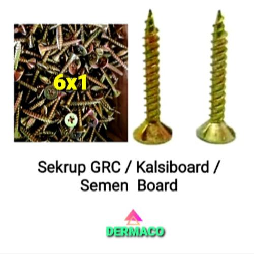 Jual Skrup GRC 6x1 / Skrup Kalsiboard / Skrup 1000 pcs /Skrup Papan GRC ...